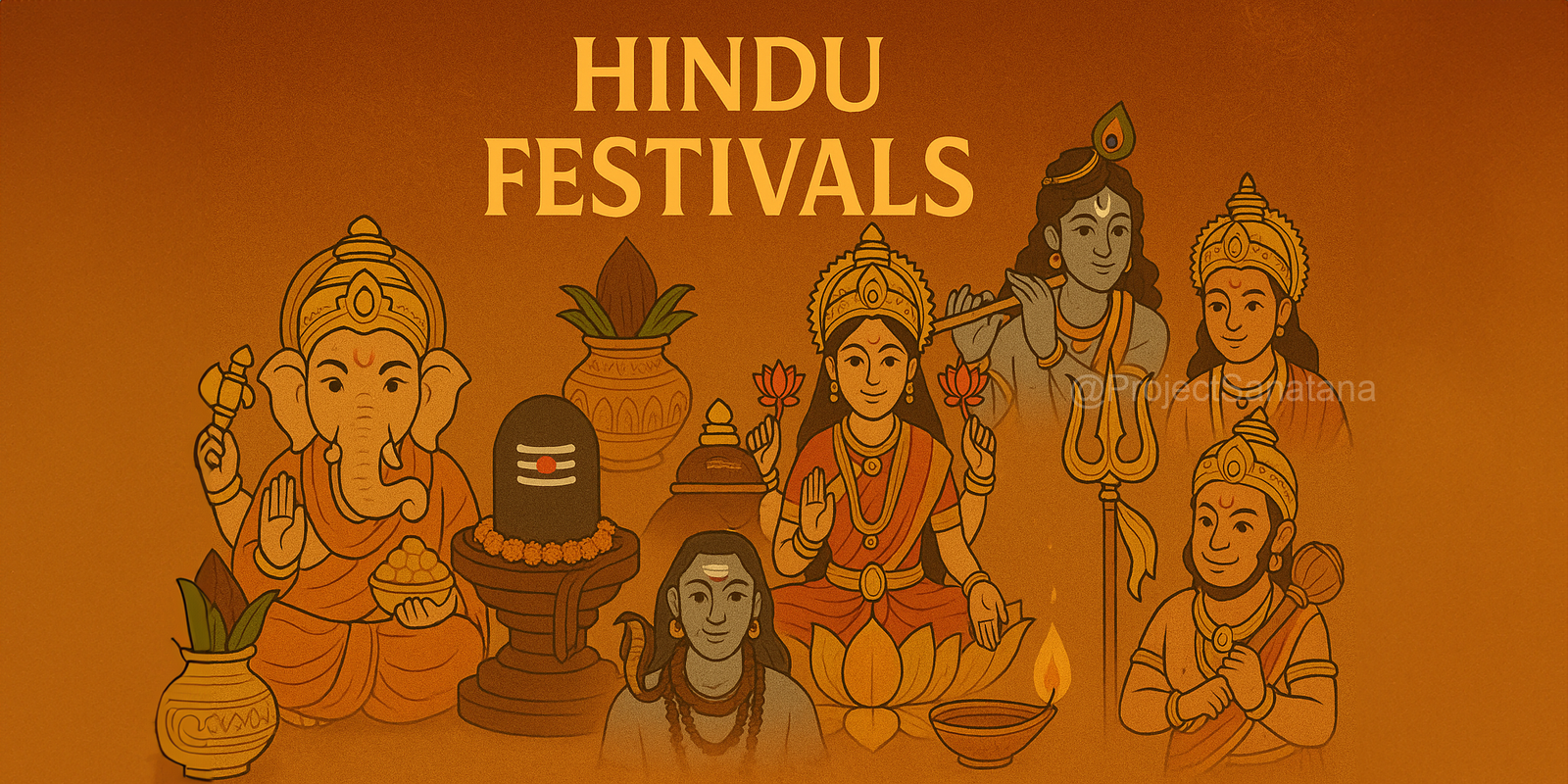 Hindu Festivals – Month-Wise List with Significance & Rituals