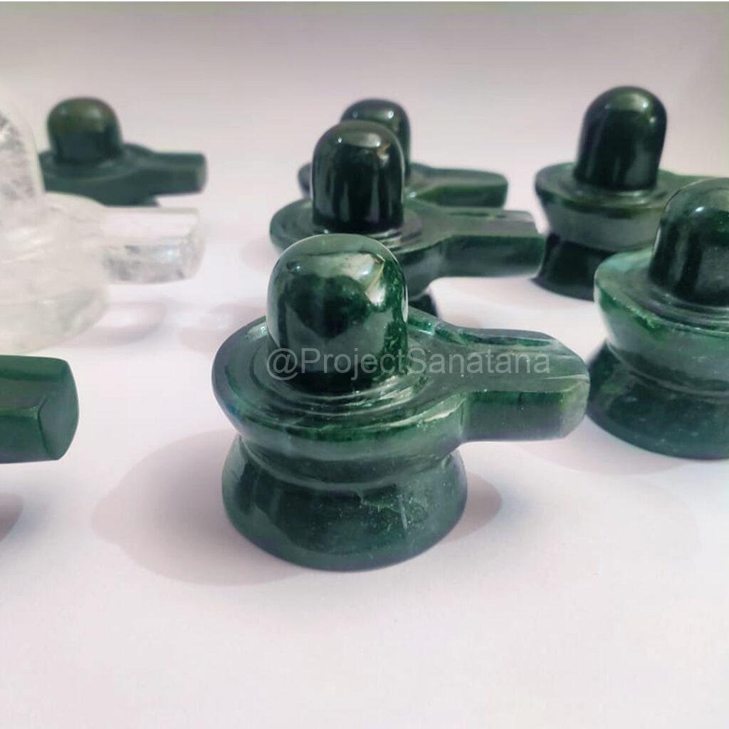 Green Jade Shiva Lingam – Natural Jade Shivling for Healing & Energy